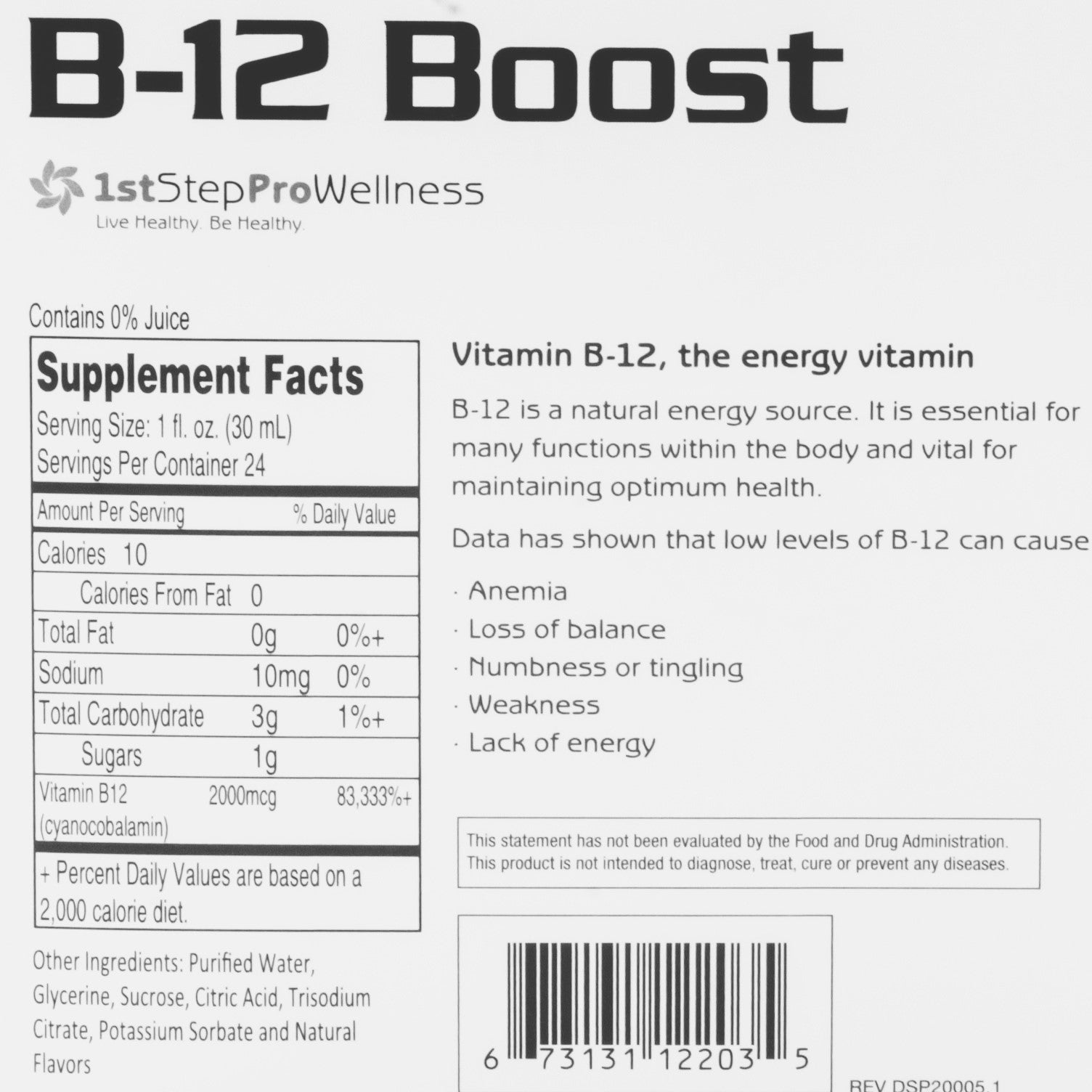 Liquid B12 Boost Caribbean Delight - 2 oz; 12 Pack, Temporary Out of S ...